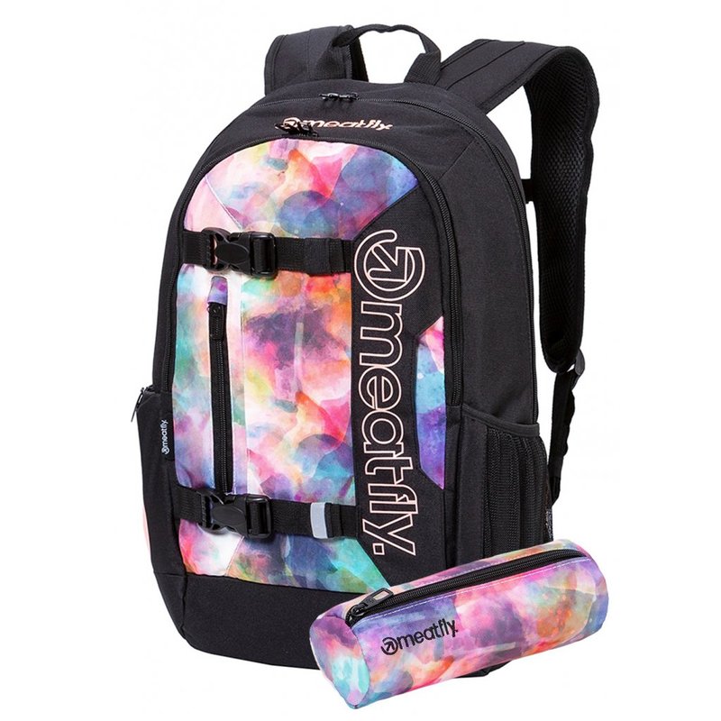 Meatfly Basejumper 6 G - Universe Color, Black - černý batoh 22l